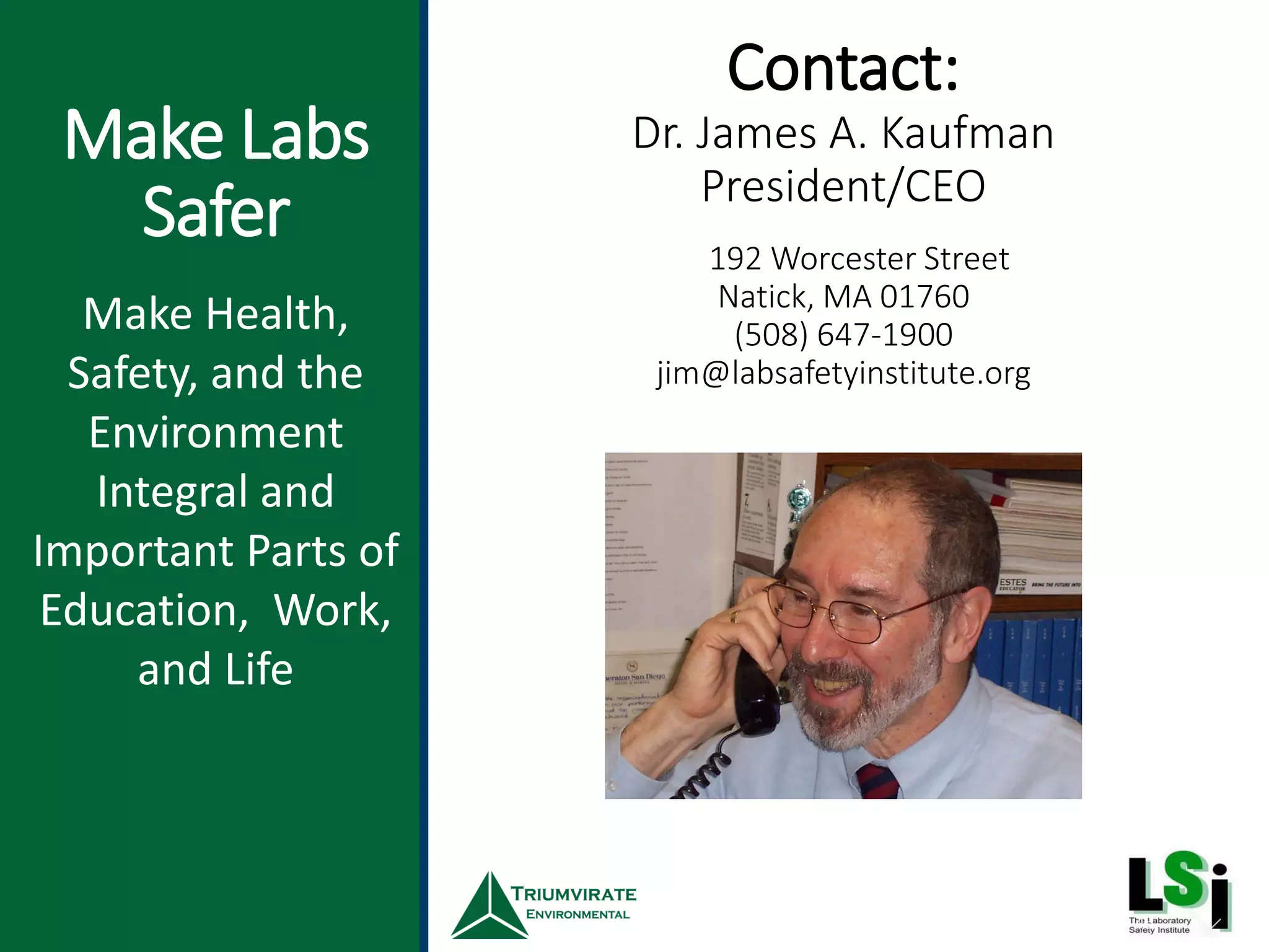 10 Components of a Highly Effective Lab Safety Program | PPT