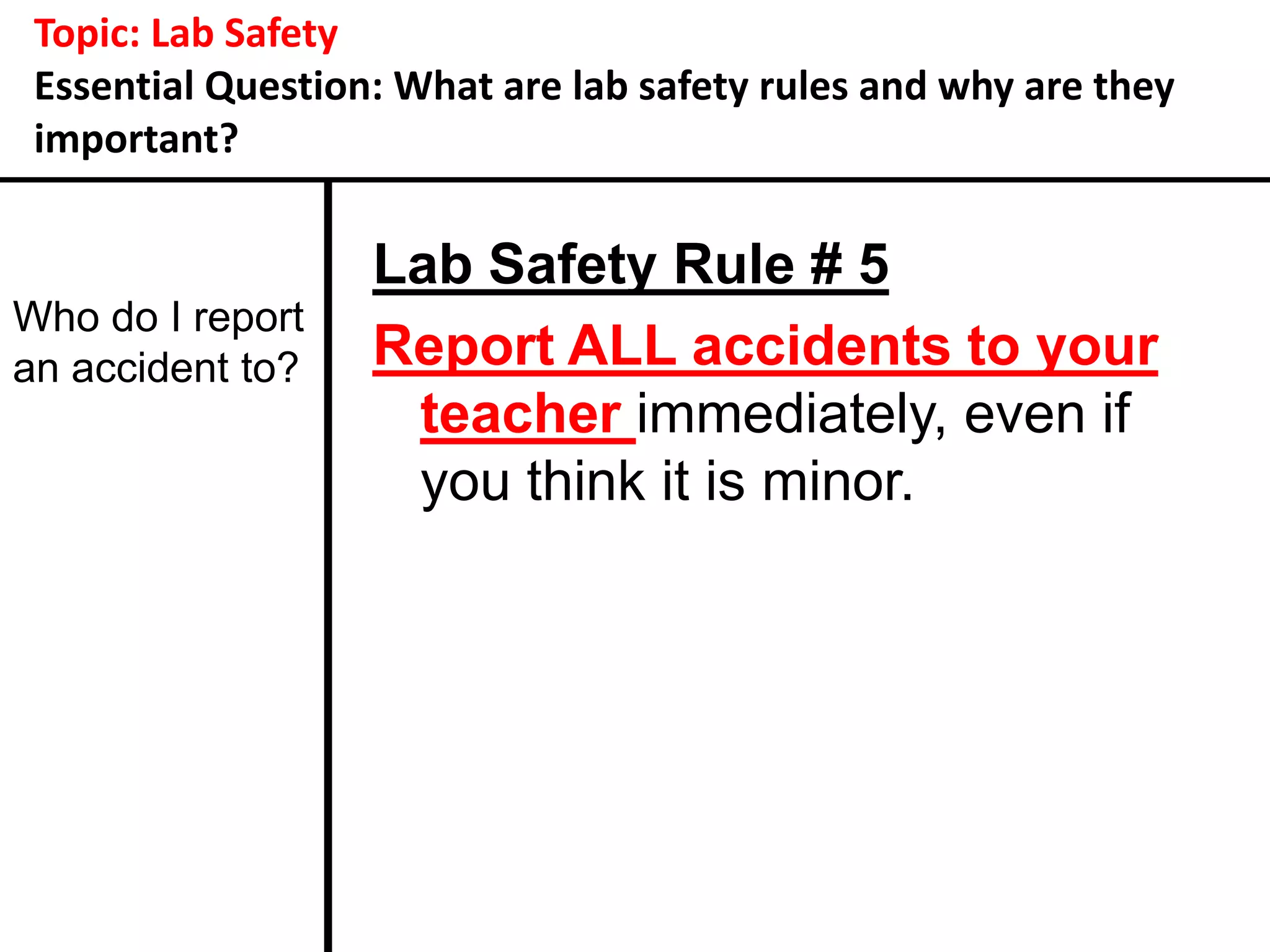 Lab safety presentation | PPTX