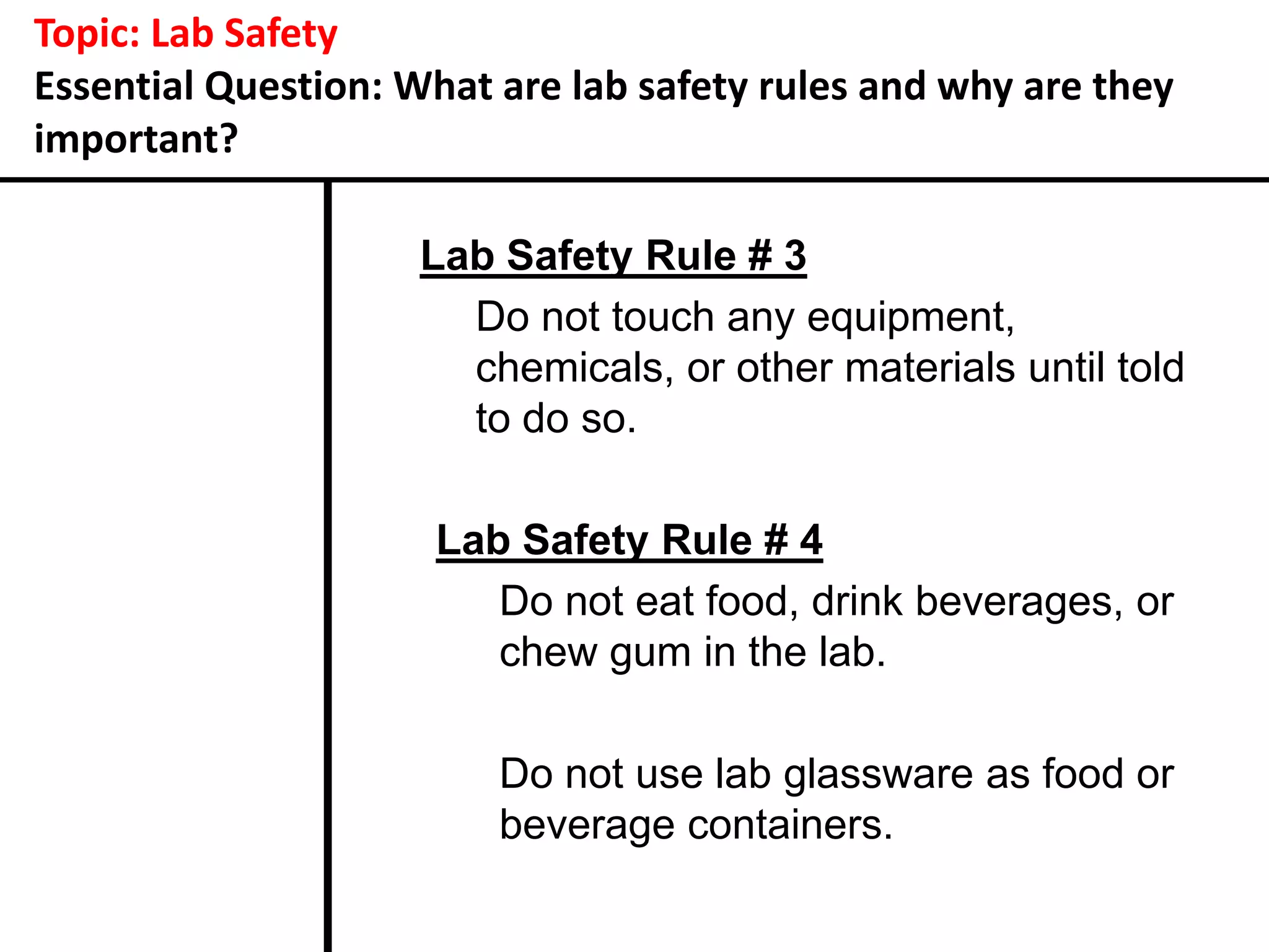Lab safety presentation | PPTX