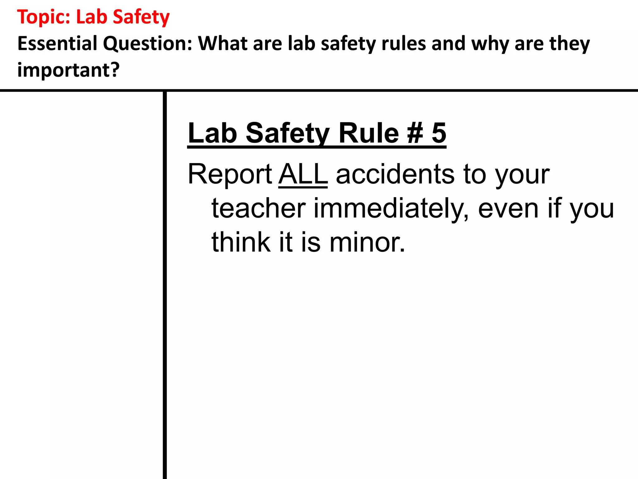 Lab safety presentation | PPTX