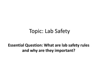 Lab safety presentation | PPTX