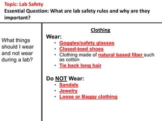 Lab safety presentation | PPTX