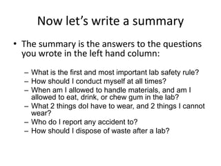 Lab safety presentation | PPT