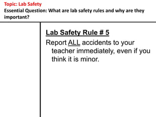 Lab safety presentation | PPTX