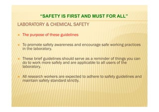 Laboratory Chemical Safety Guidelinespresentation Pdf
