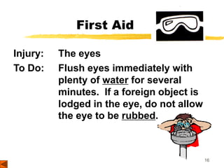 Lab safety presentation ppt | PPT | First Aid | Injuries