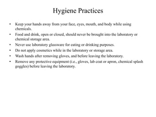 Lab safety and Management practices | PPTX | First Aid | Injuries