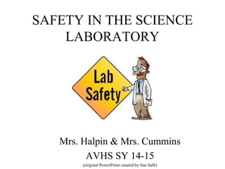 Lab safety review notes avhs sy 14 15 | PPT