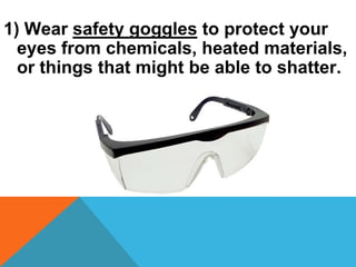 Lab safety rules | PPTX | Women\'s Outerwear | Women\'s Clothing