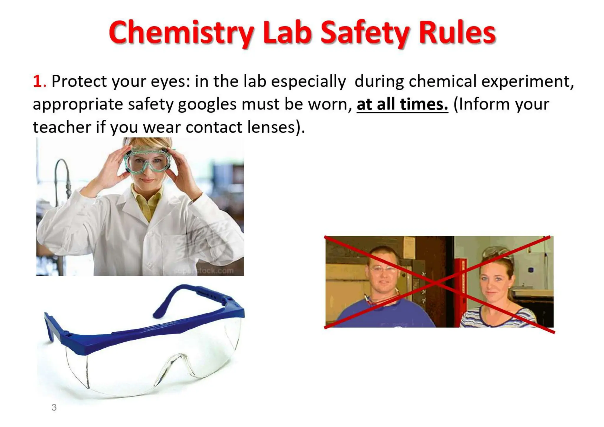 Chemistry Lab Safety Rules | PDF