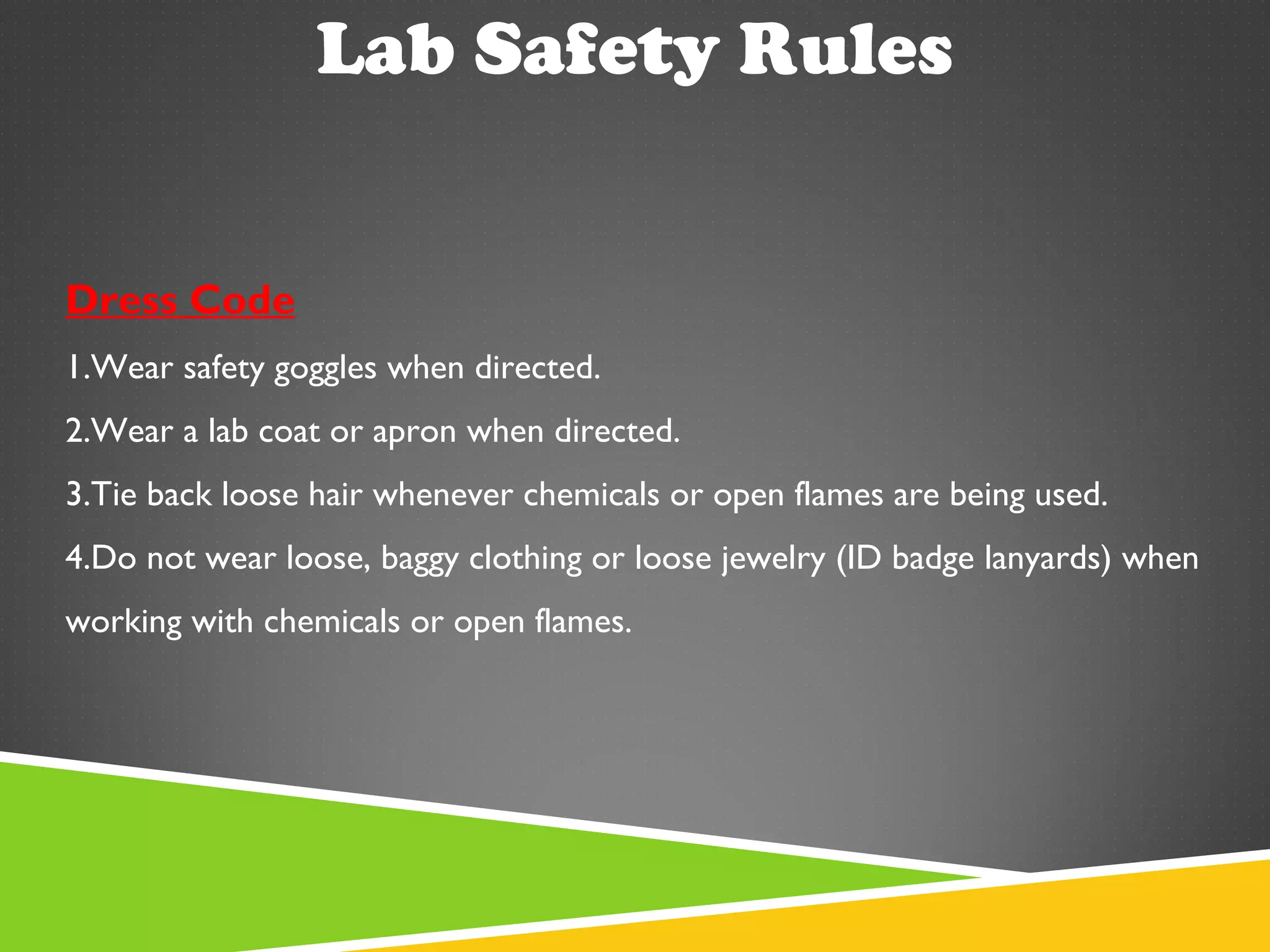 Lab safety rules and symbols Summary | PPT