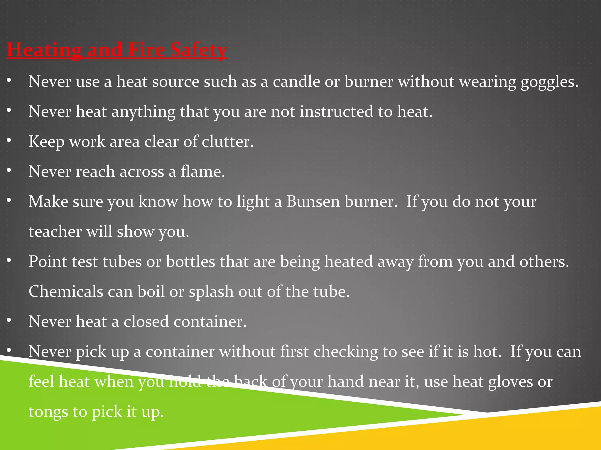 Lab safety rules and symbols Summary | PPT