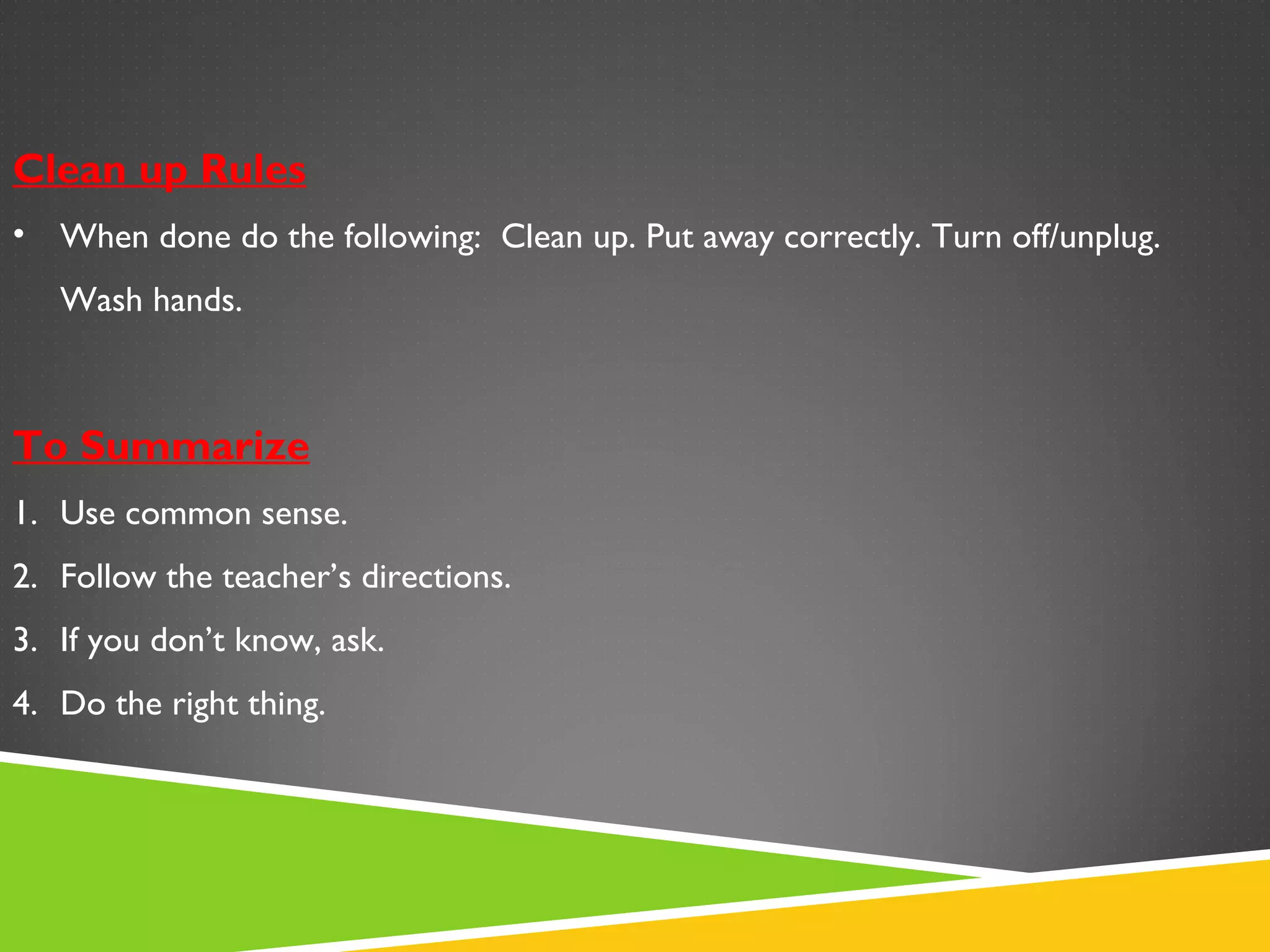 Lab safety rules and symbols Summary | PPT