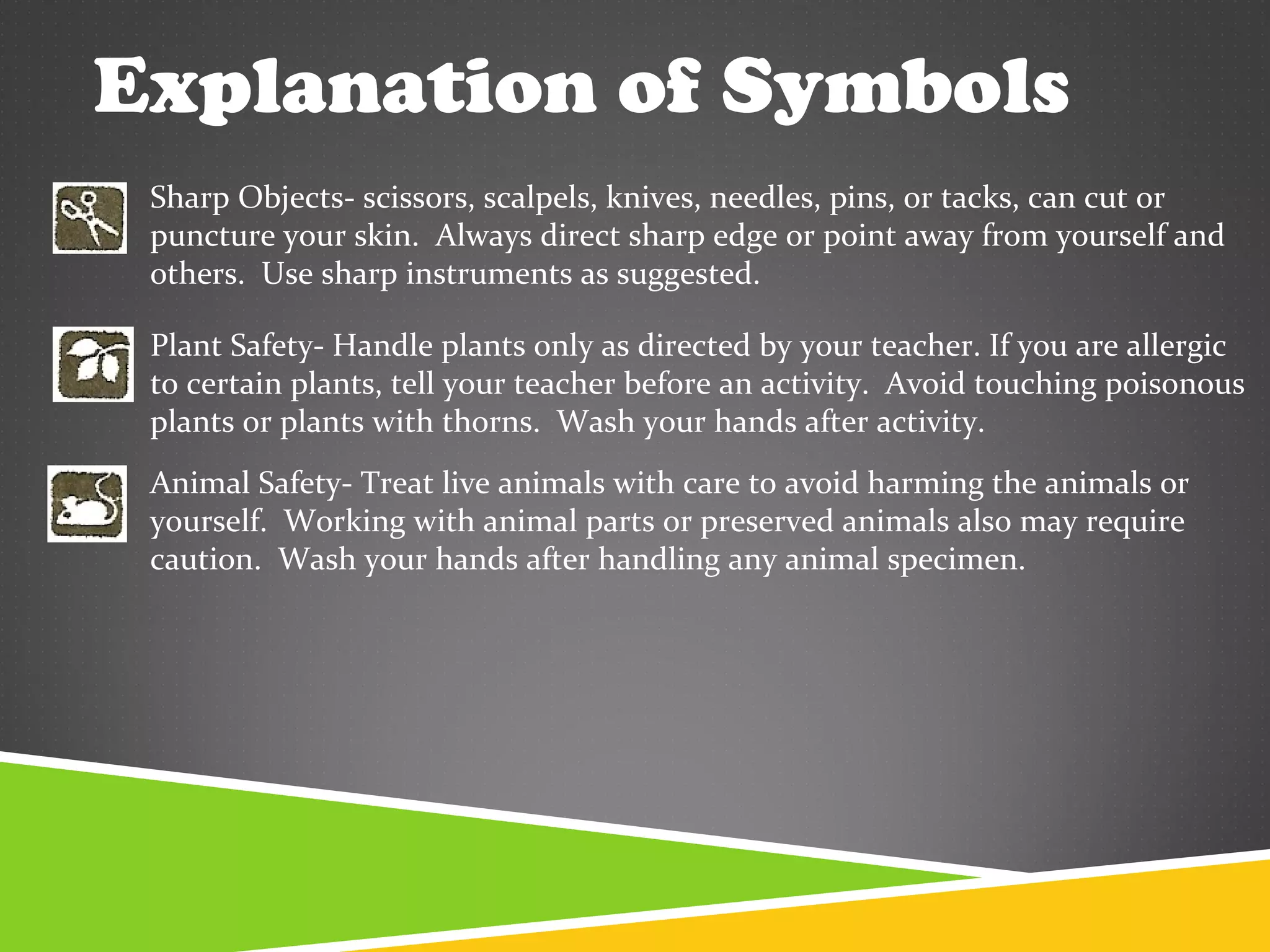 Lab safety rules and symbols Summary | PPT