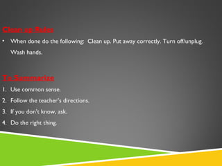 Lab safety rules and symbols Summary | PPT