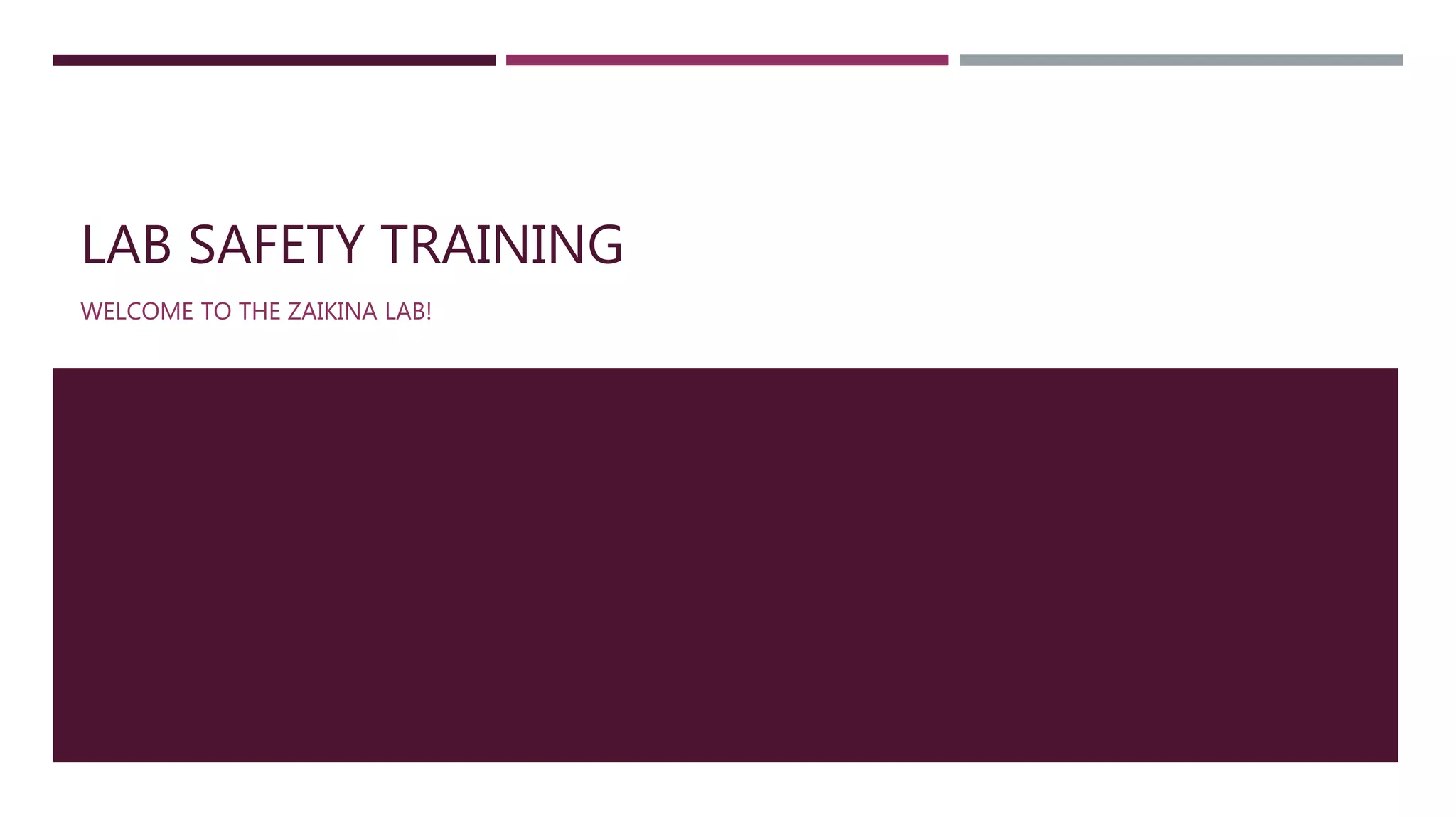 Lab safety training | PPT