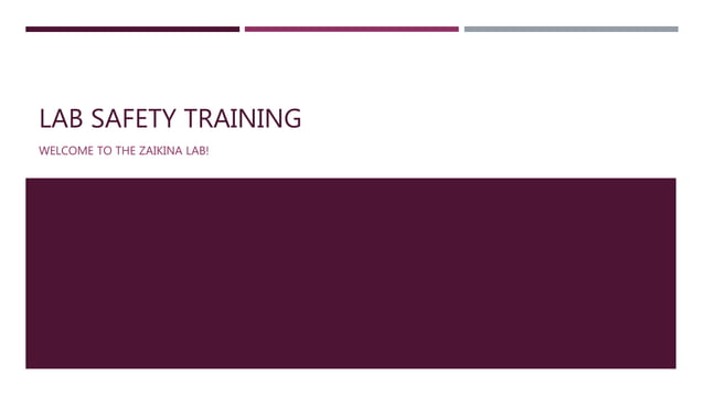 Lab safety training | PPT