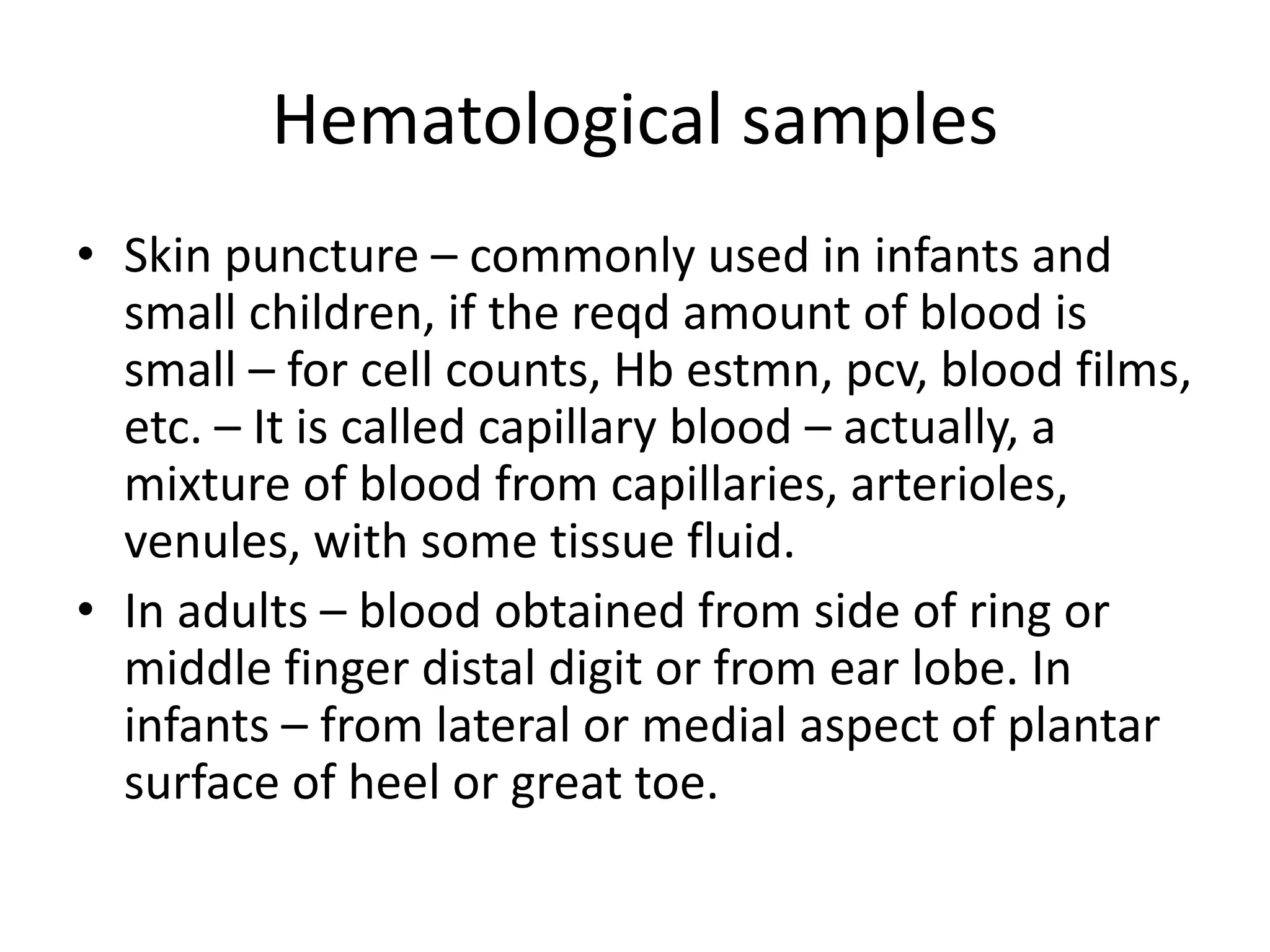 Lab sample collection techniques pathology | PPTX