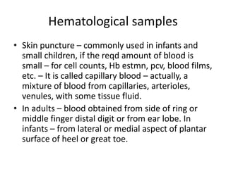 Lab sample collection techniques pathology | PPTX