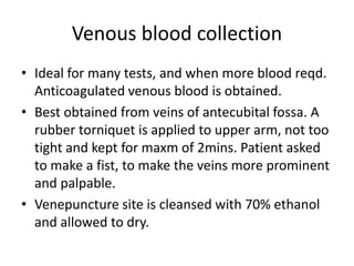 Lab sample collection techniques pathology | PPTX