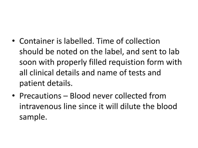 Lab sample collection techniques pathology | PPTX | Blood Disorders ...
