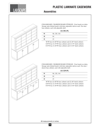 Labscape Plastic Laminate Laboratory Casework and Furniture Bench ...