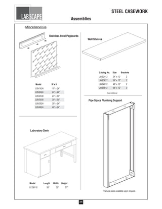 Labscape Steel Metal Laboratory Casework and Furniture-Bench Catalog ...