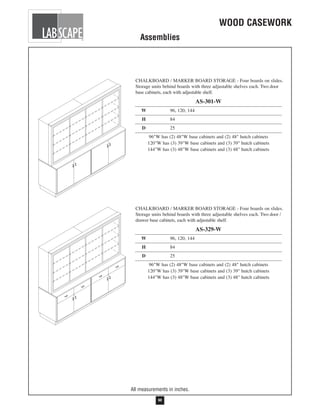 Labscape Wood Laboratory Casework and Furniture Bench Catalog Section | PDF