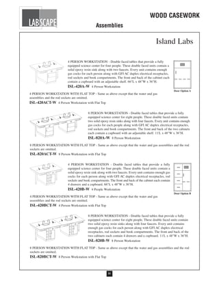 Labscape Wood Laboratory Casework and Furniture Bench Catalog Section | PDF