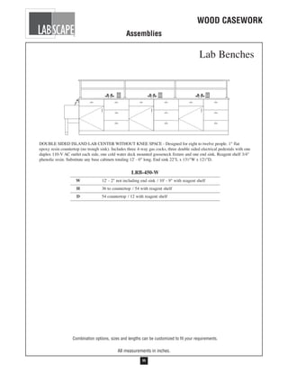 Labscape Wood Laboratory Casework and Furniture Bench Catalog Section | PDF