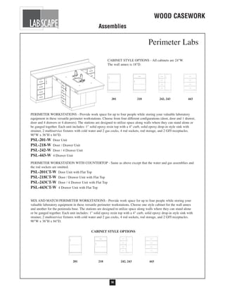 Labscape Wood Laboratory Casework and Furniture Bench Catalog Section | PDF