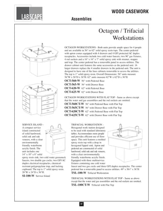 Labscape Wood Laboratory Casework and Furniture Bench Catalog Section | PDF