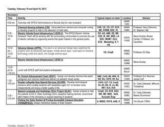 Lab schedule february_april_2013 (1) | PDF | Science