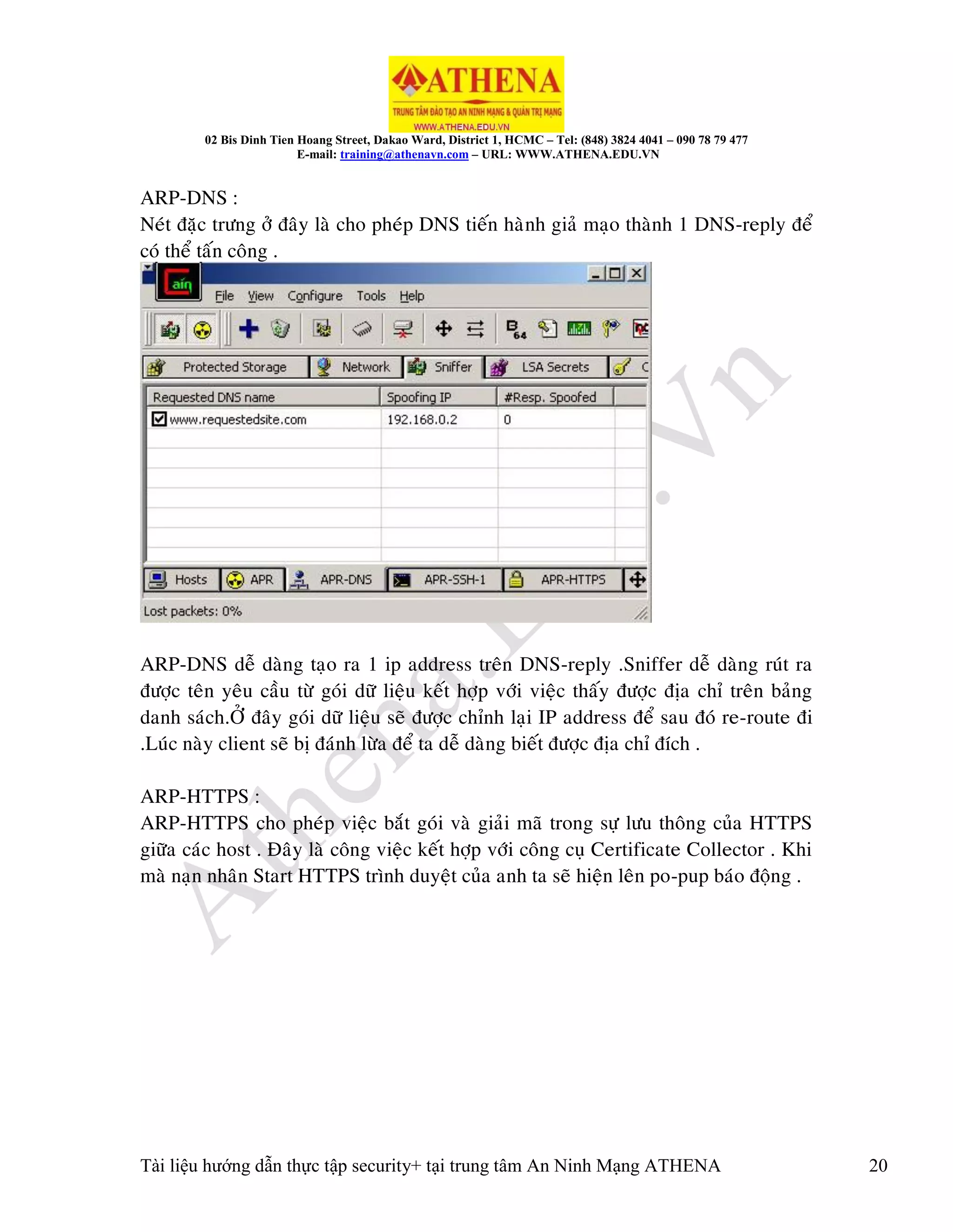 Lab security+baiso2 sniffer | PDF