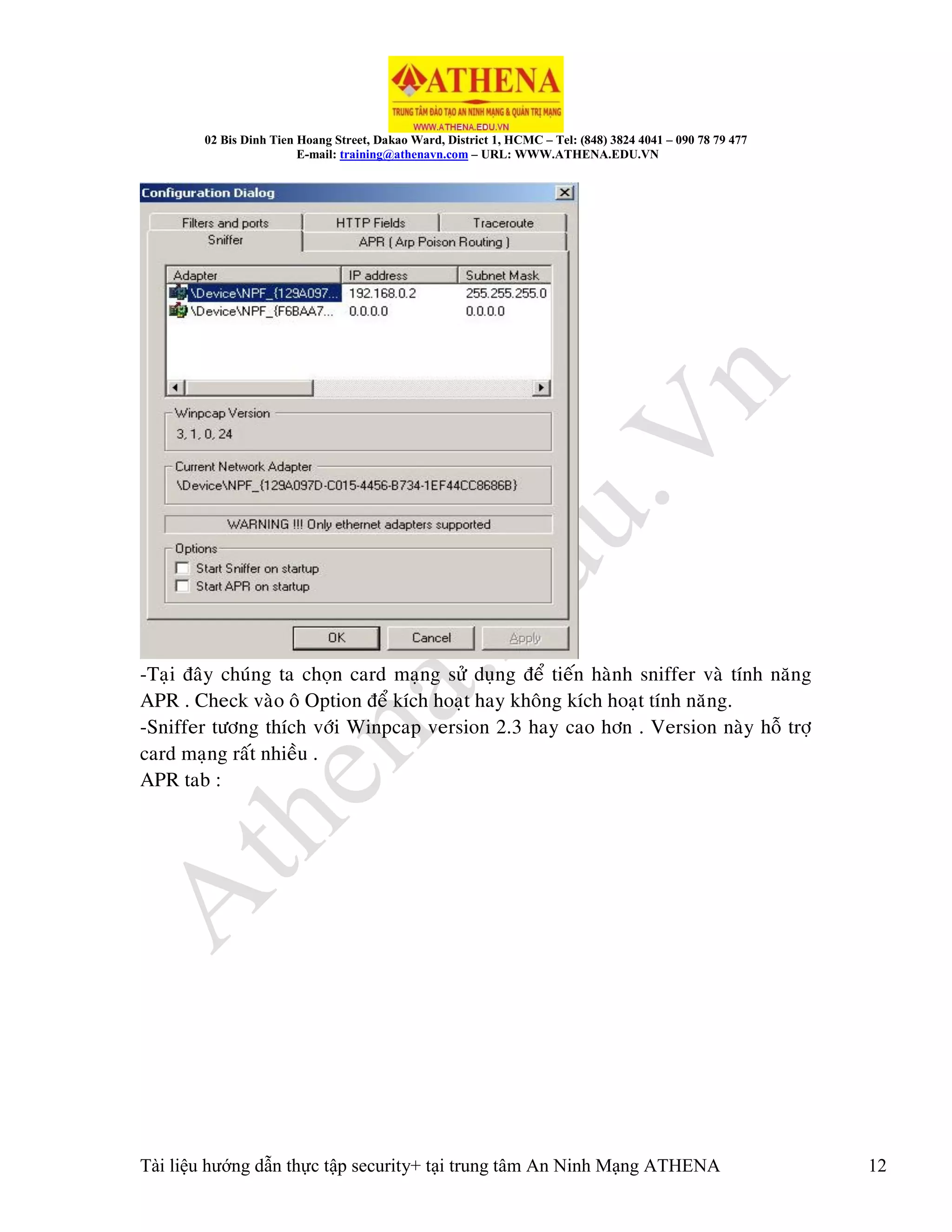 Lab security+baiso2 sniffer | PDF