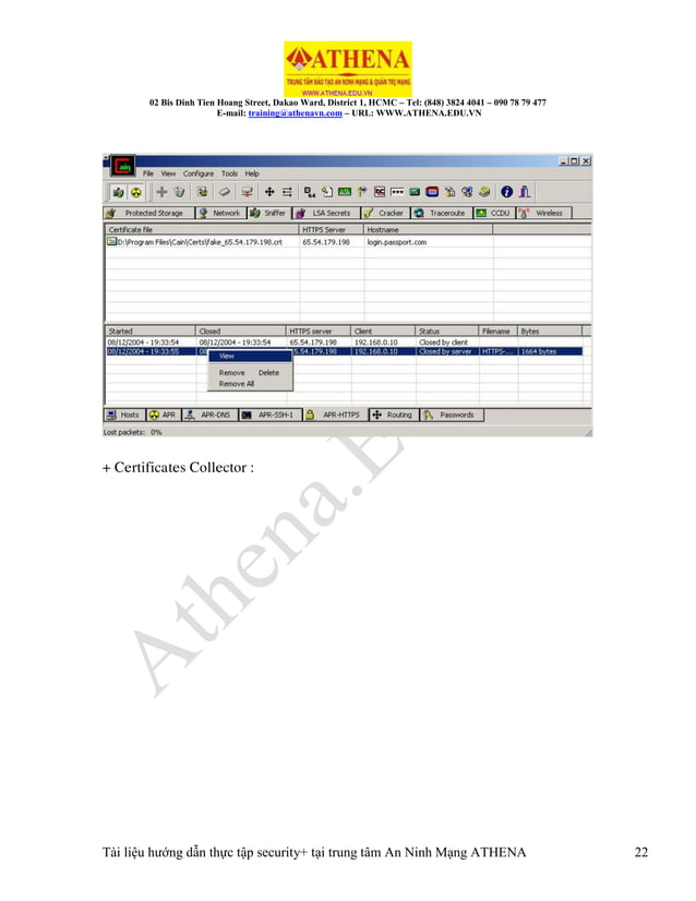 Lab security+baiso2 sniffer | PDF