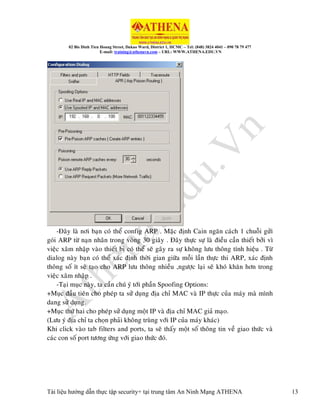 Lab security+baiso2 sniffer | PDF