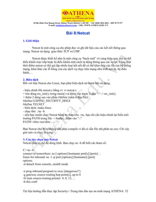 Lab security+baiso8 netcat | PDF