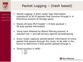 Overview of IP traceback mechanism | PPT