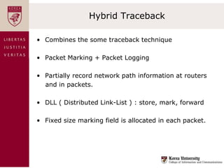 Overview of IP traceback mechanism | PPT