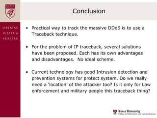 Overview of IP traceback mechanism | PPT