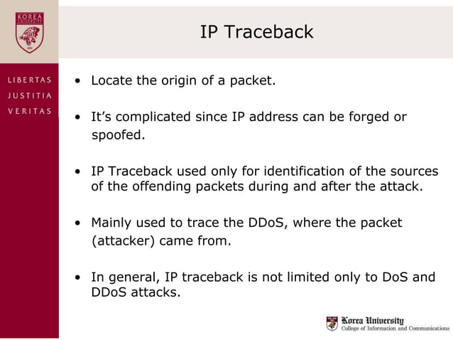 Overview of IP traceback mechanism | PPT