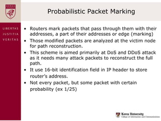 Overview of IP traceback mechanism | PPT