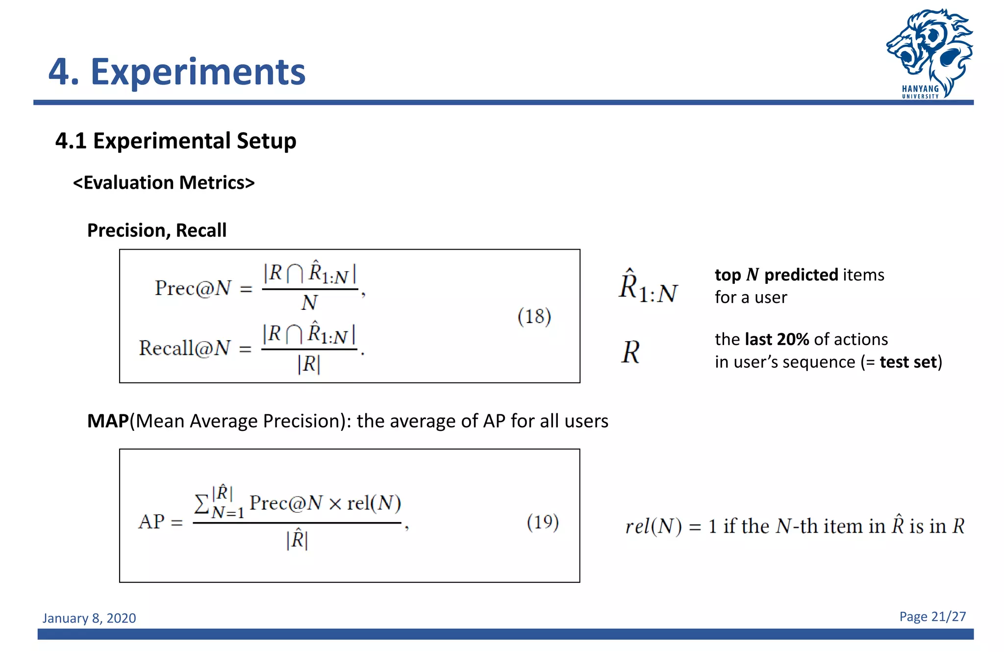 [Paper Review] Personalized Top-N Sequential Recommendation via Convolutional Sequence Embedding ...