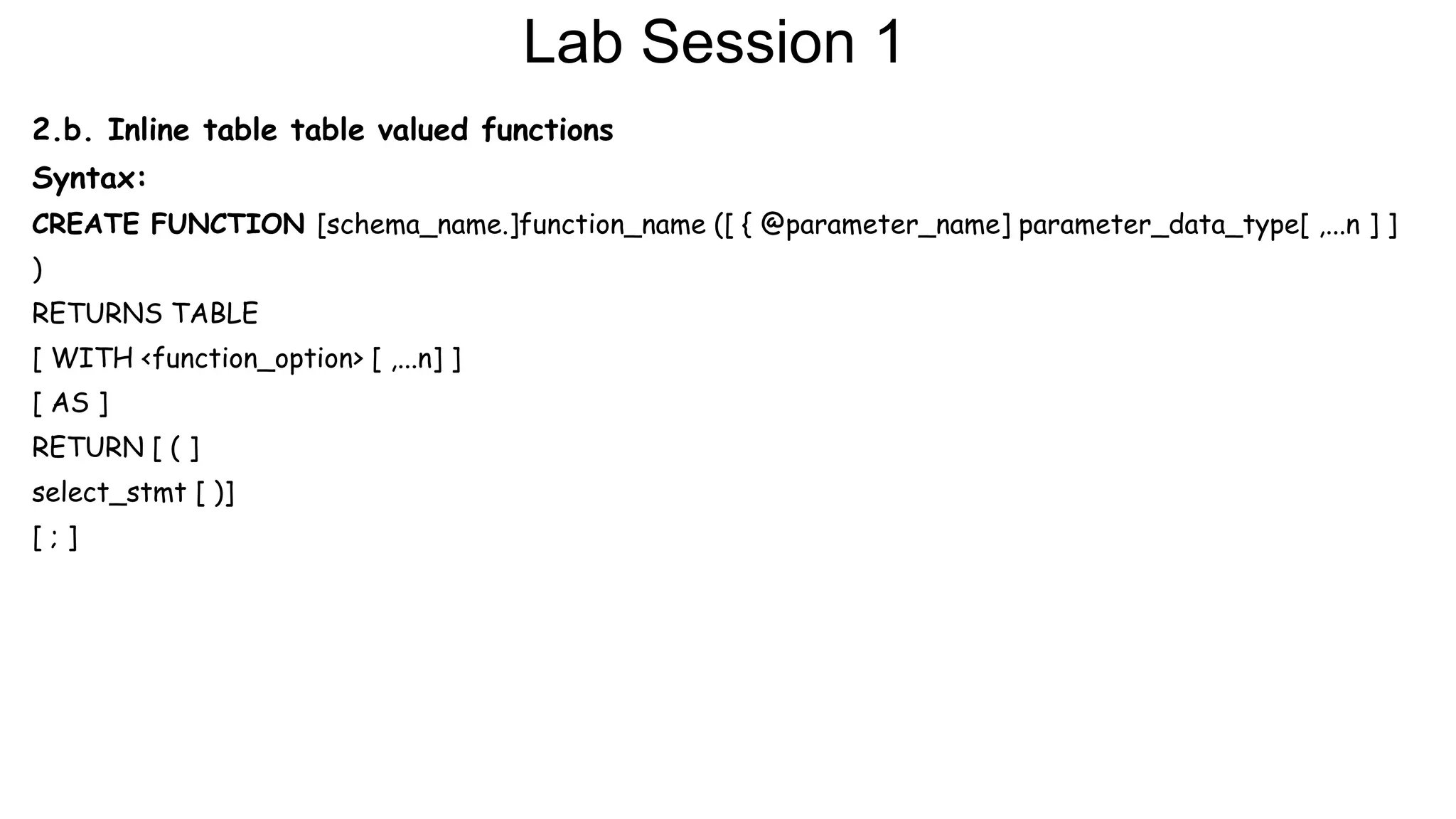 Lab Session For Sql Programming Language 1 Pptx