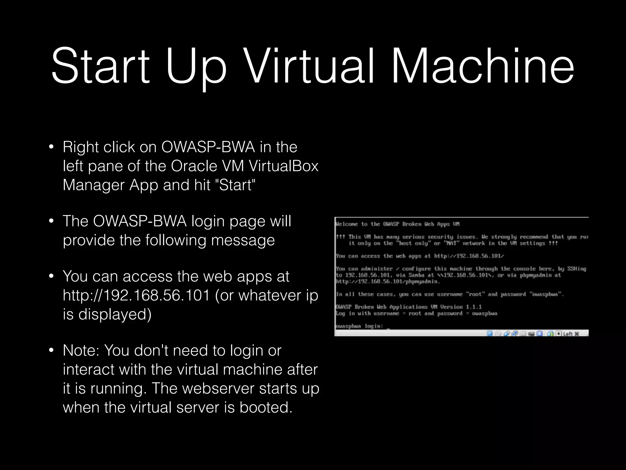Virtual Security Lab Setup - OWASP Broken Web Apps, Webgoat, & ZAP | PDF