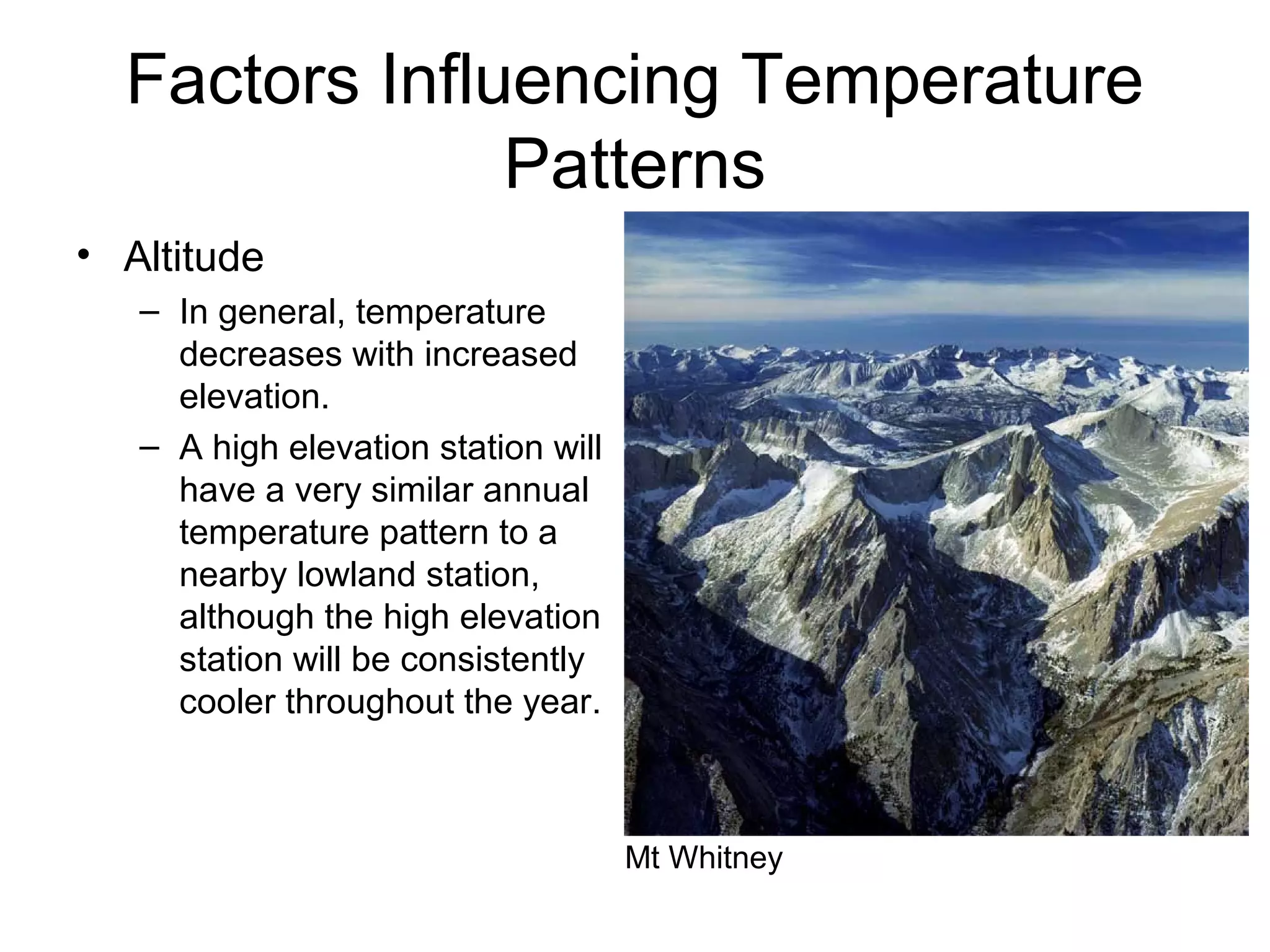 Lab seven temperature patterns | PPT