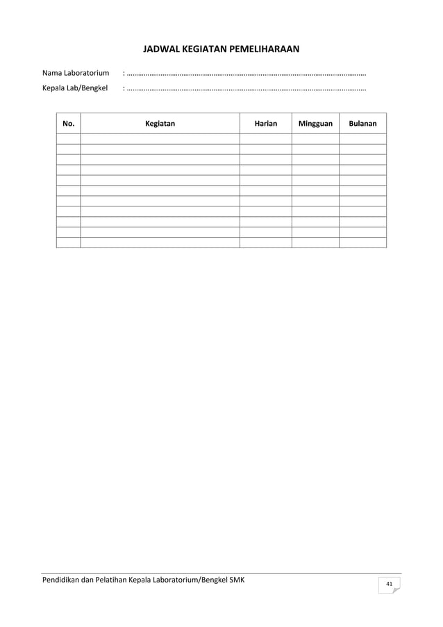 Labsheet manajemen-laboratorium-dan-bengkel-smkn-2-depok-perbaikan | PDF