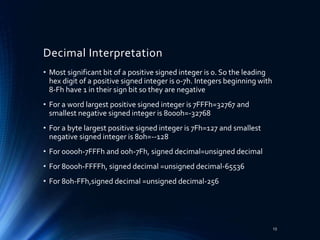 Assembly Language Introduction where number and characters are ...