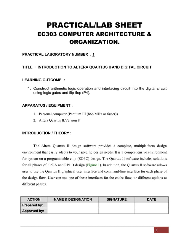 Labsheet1 ec303 student | PDF